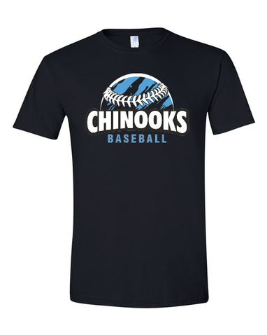 Black Chinooks Baseball T-Shirt
